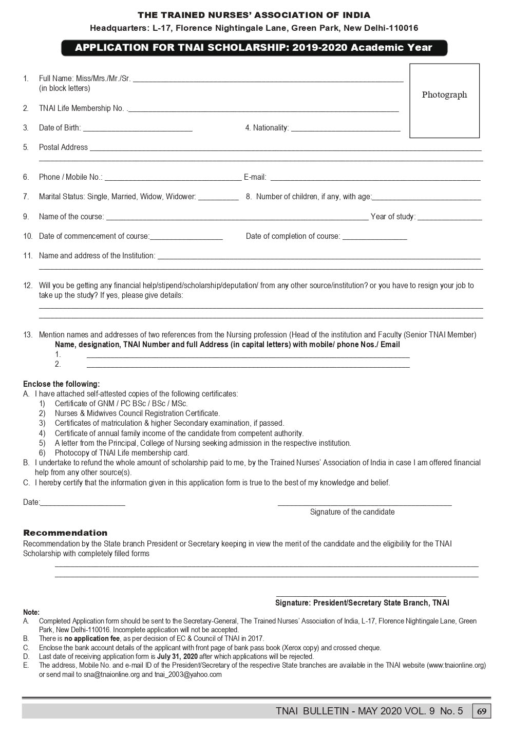 TNAI Bulletin - May 2020 - TNAI Publications