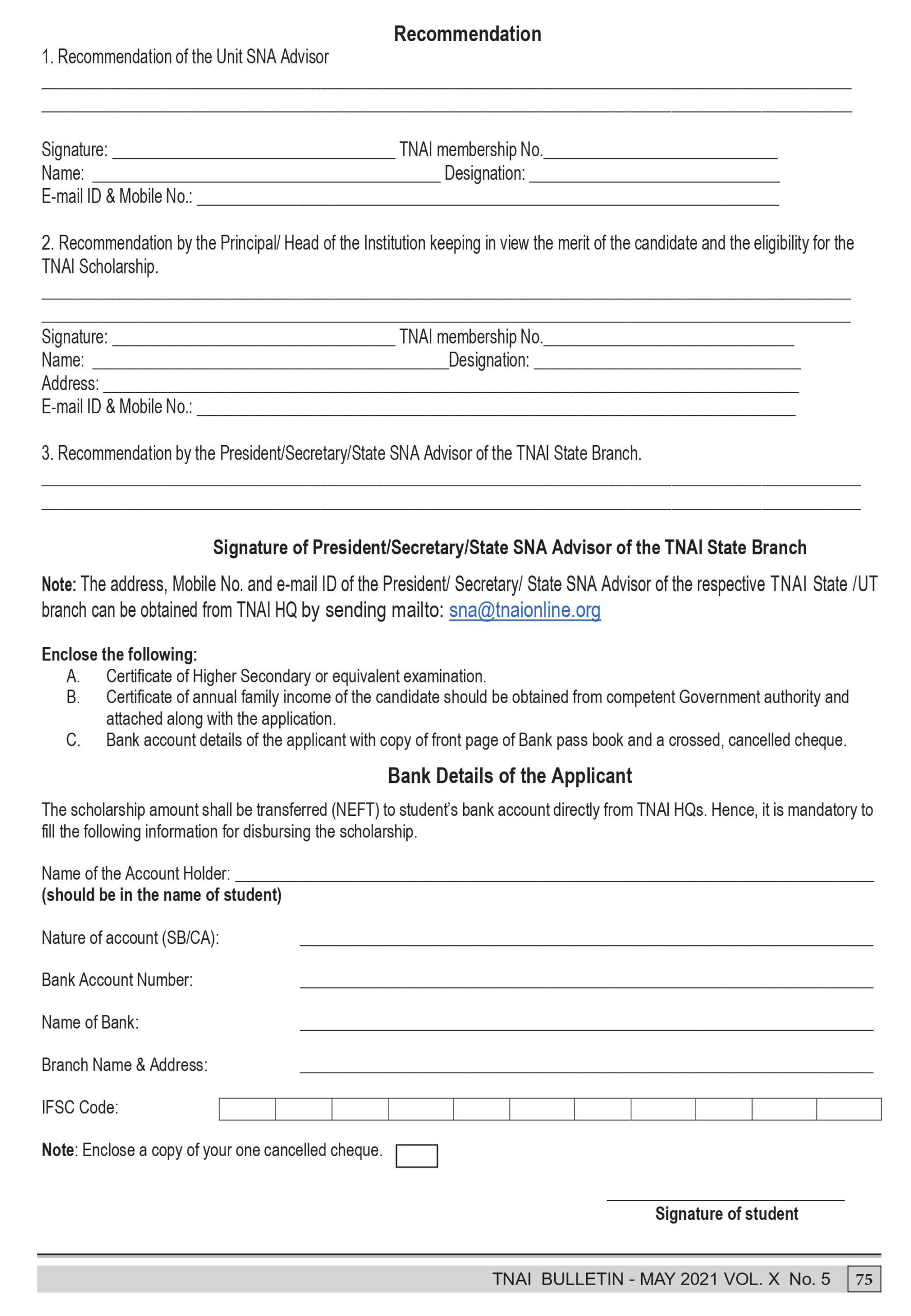 TNAI Bulletin – May 2021 - TNAI Publications