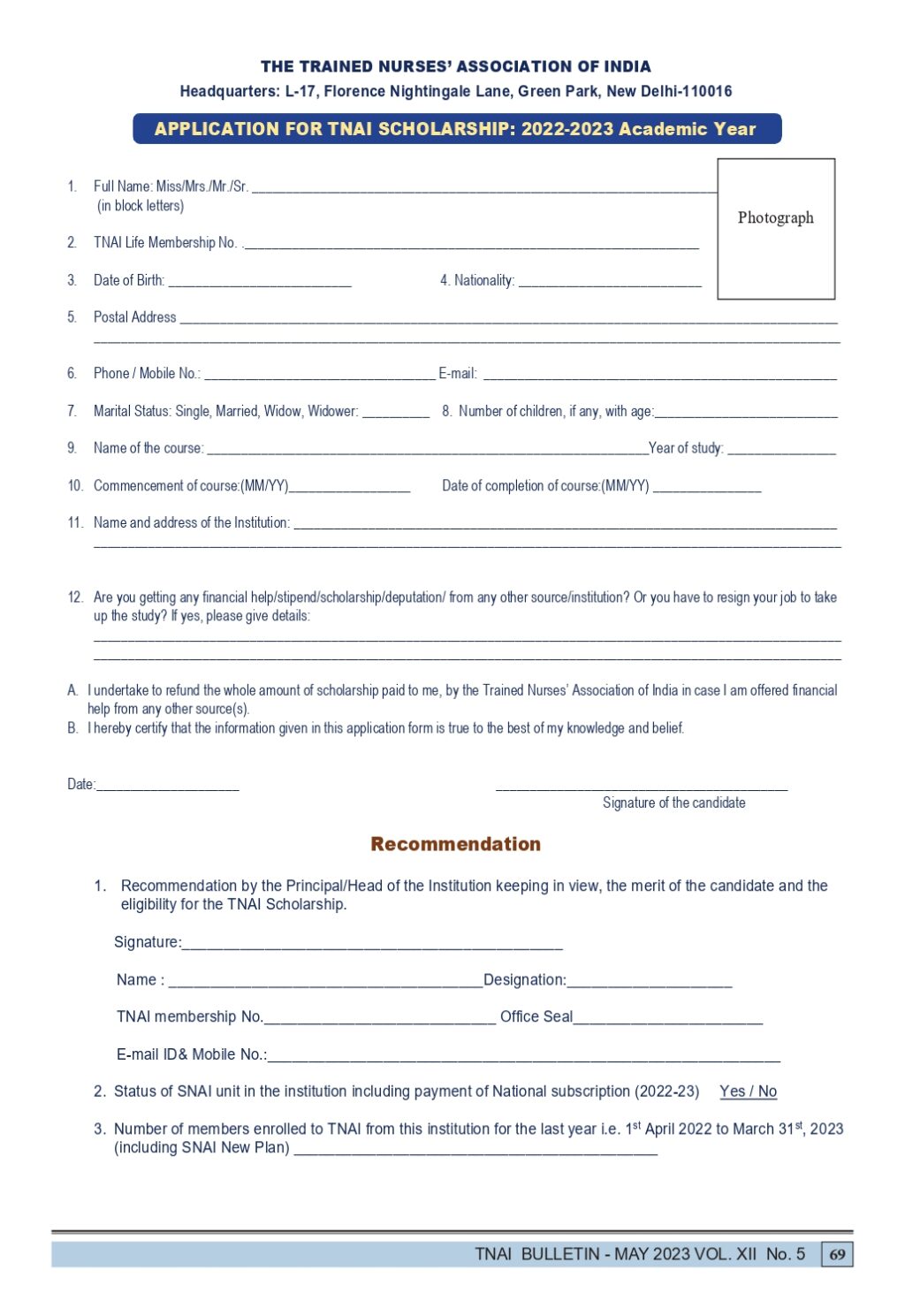 TNAI Bulletin - May 2023 - TNAI Publications