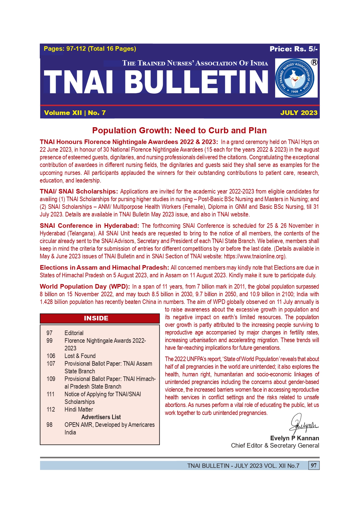 TNAI Bulletin - July 2023 - TNAI Publications