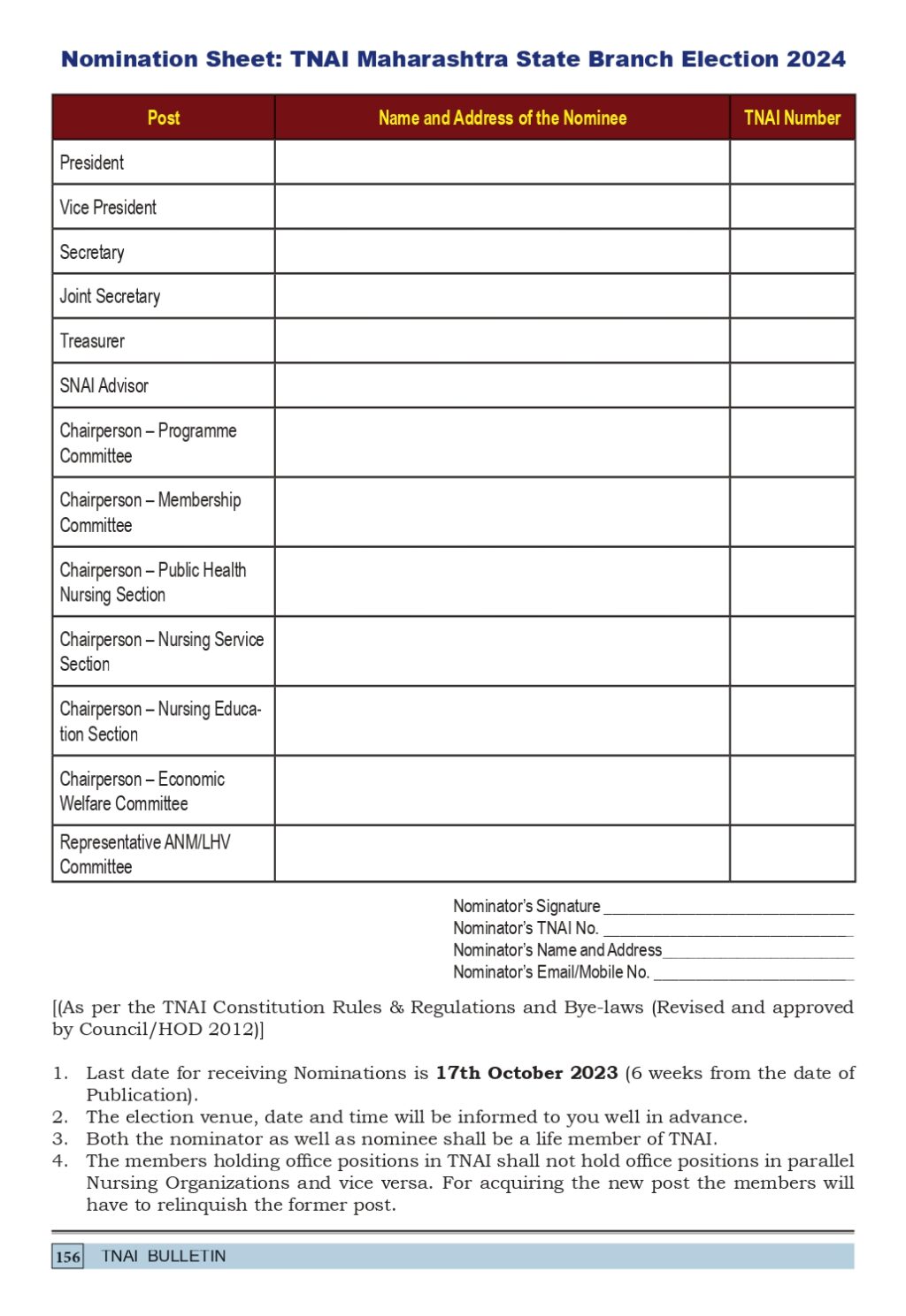TNAI Bulletin - October 2023 - TNAI Publications