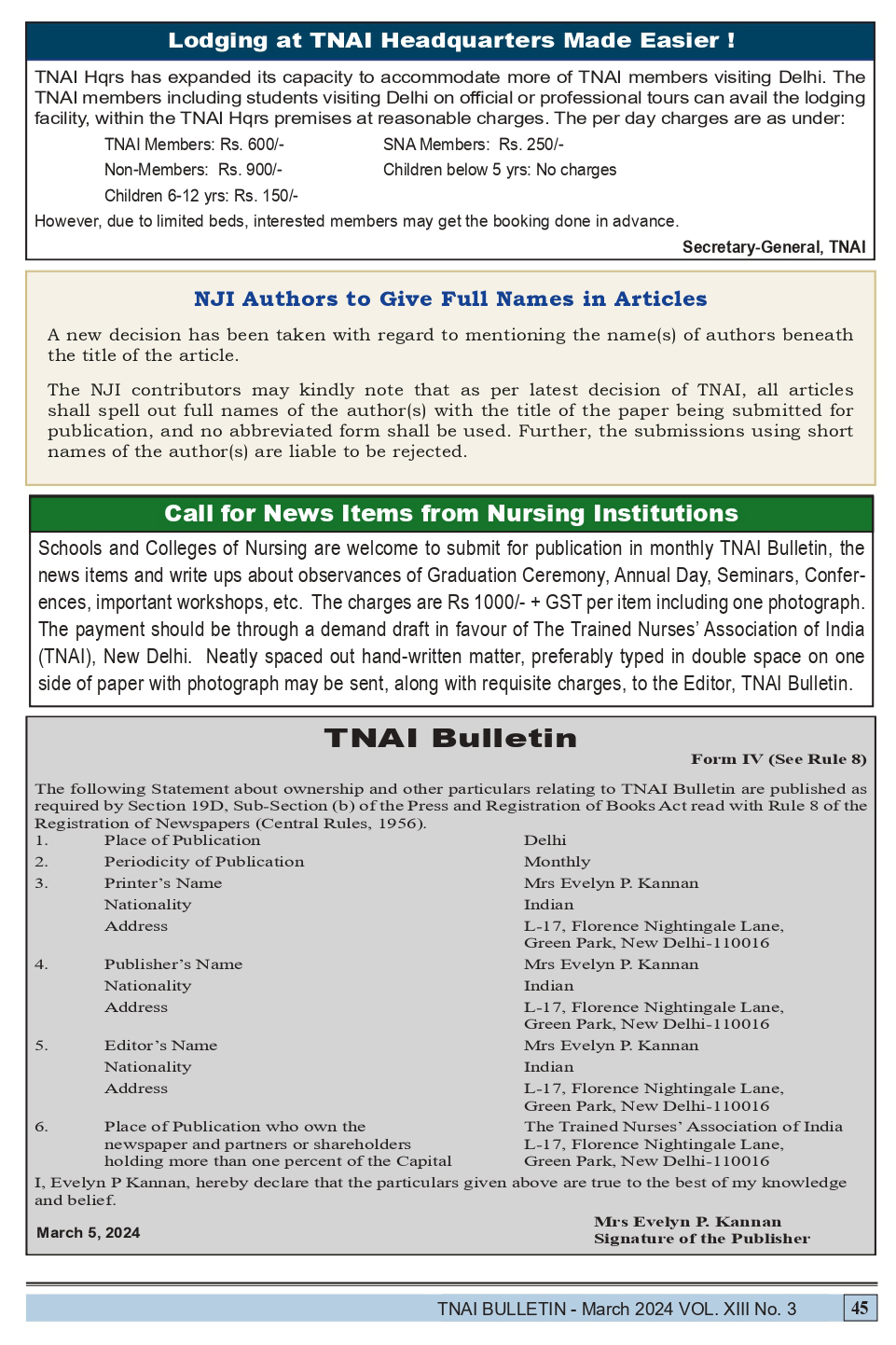 TNAI Bulletin- March 2024 - TNAI Publications