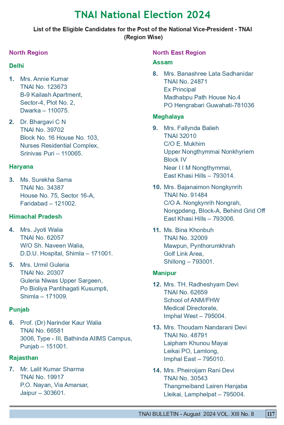 TNAI Bulletin - August 2024 - TNAI Publications